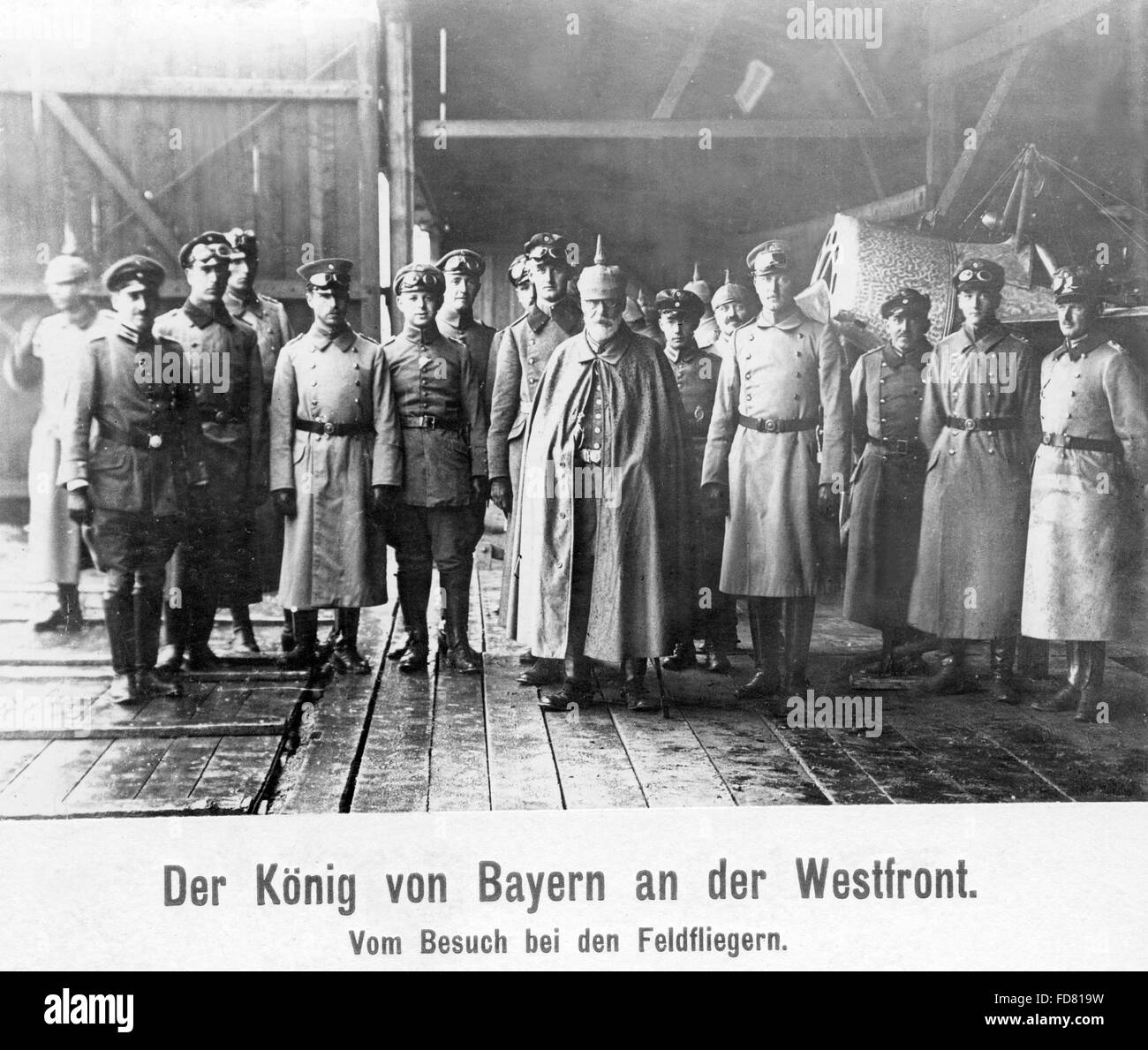 Ludwig III visits air force pilots, 1916 Stock Photo - Alamy