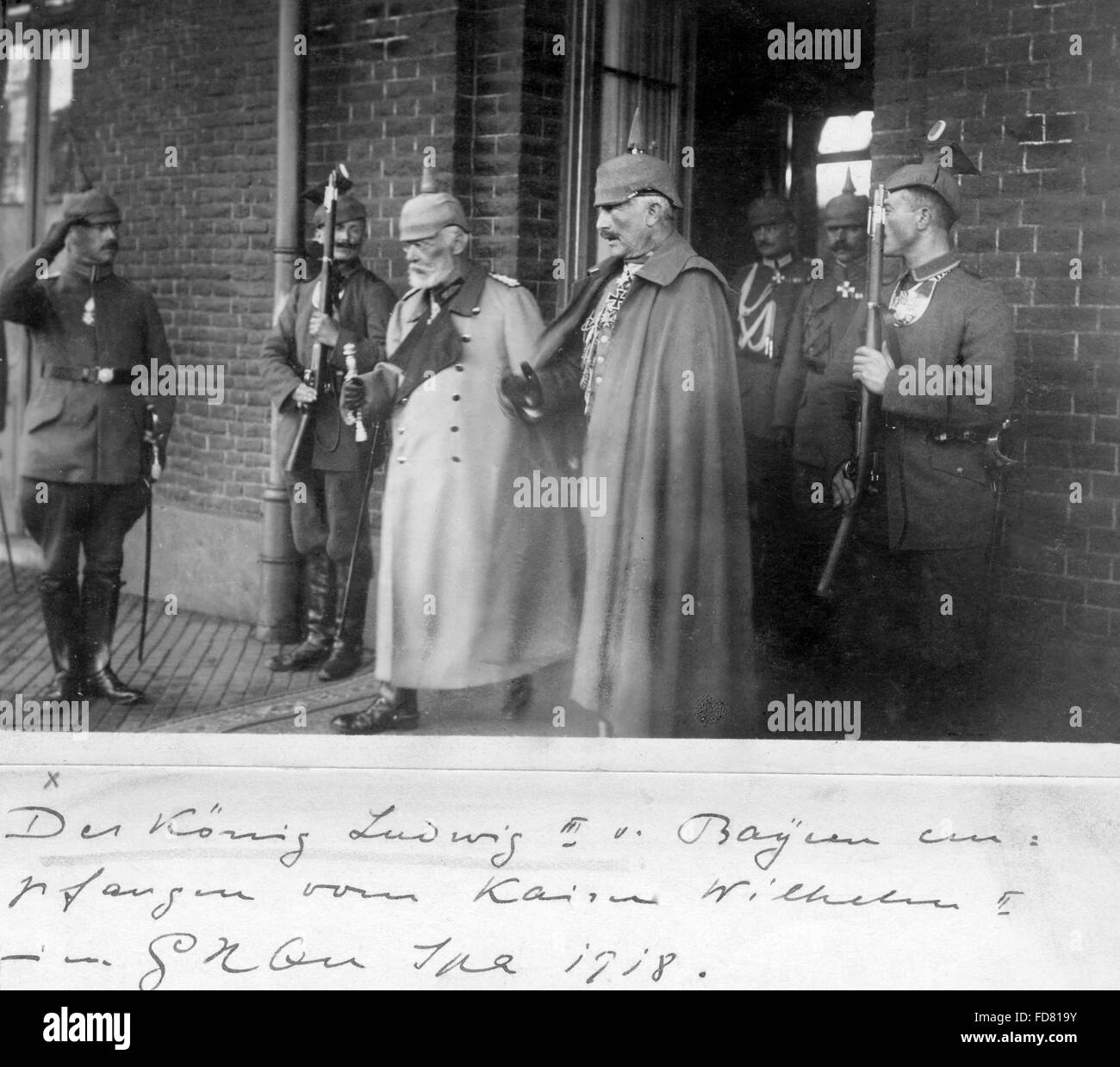Ludwig III with Wilhelm II, 1918 Stock Photo - Alamy