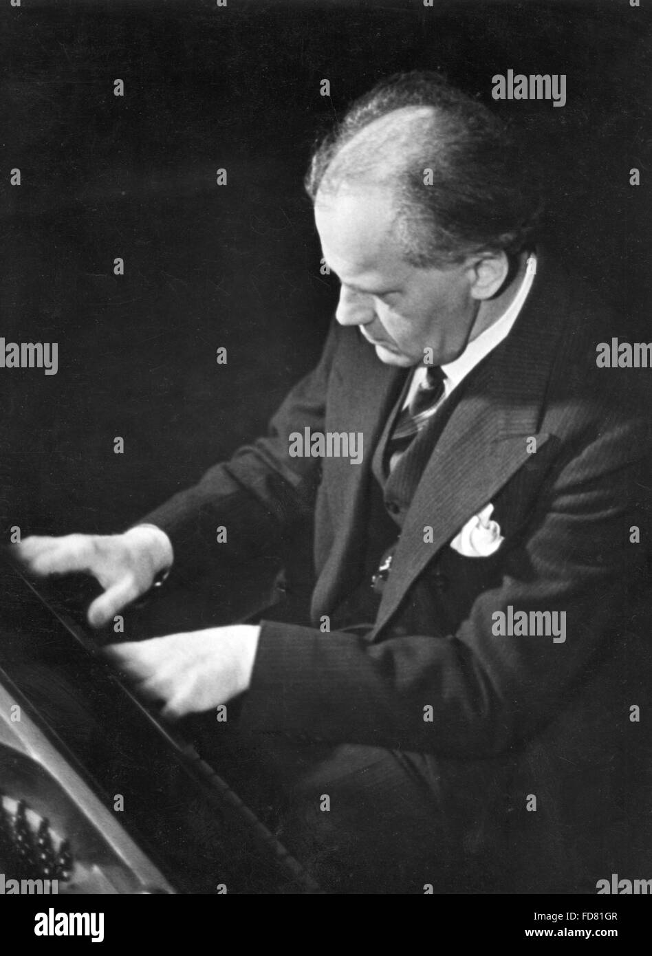 Wilhelm Backhaus at a concert, 1935 Stock Photo - Alamy