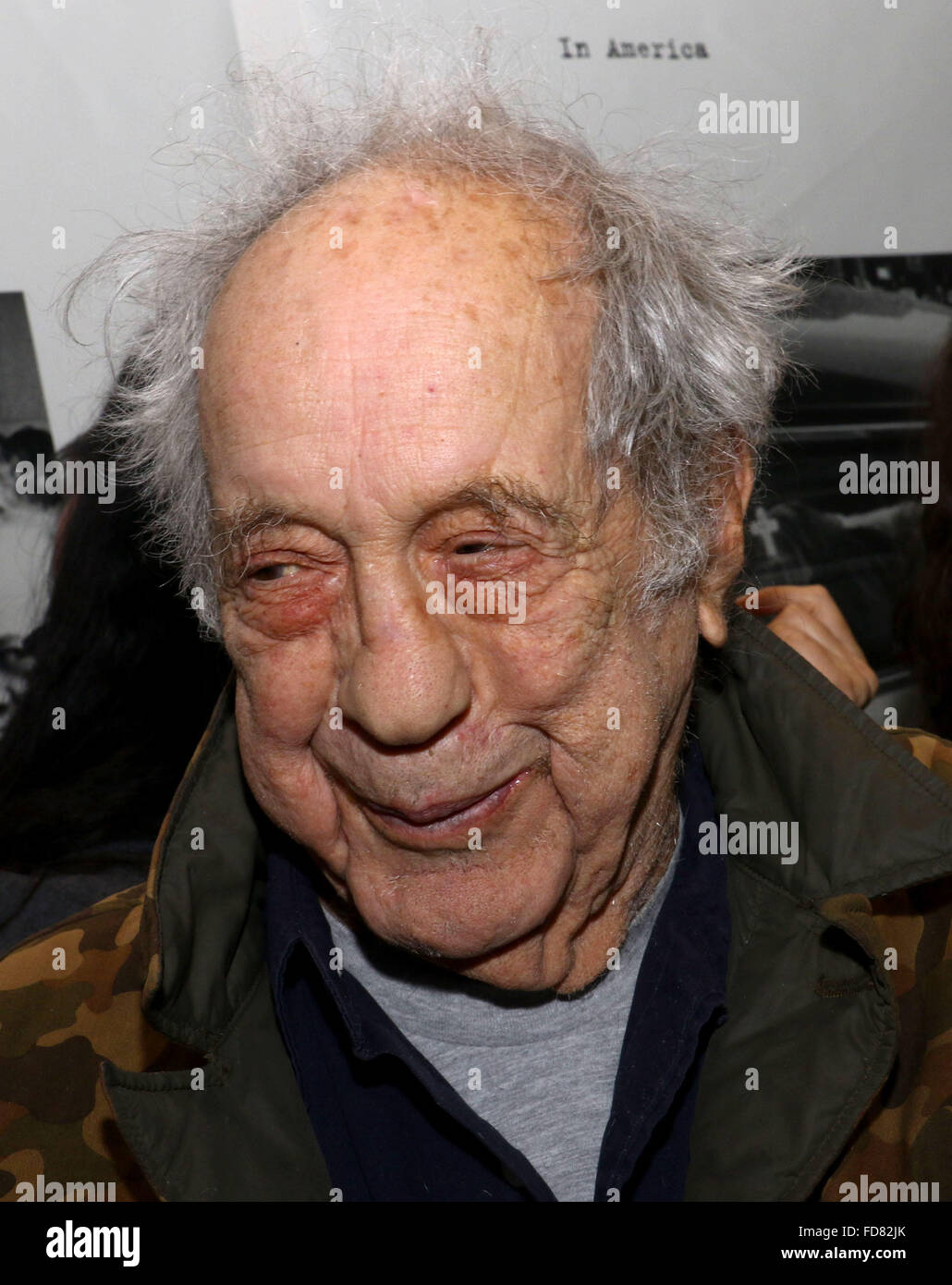 New York, New York, USA. 28th Jan, 2016. Legendary photographer and ...