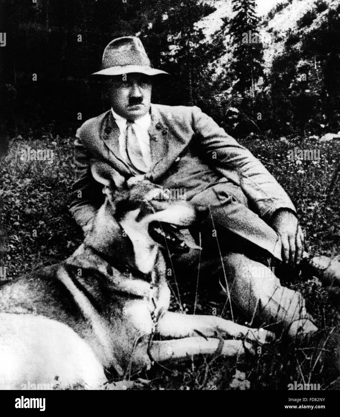 Adolf Hitler with his dog, 1935 Stock Photo - Alamy