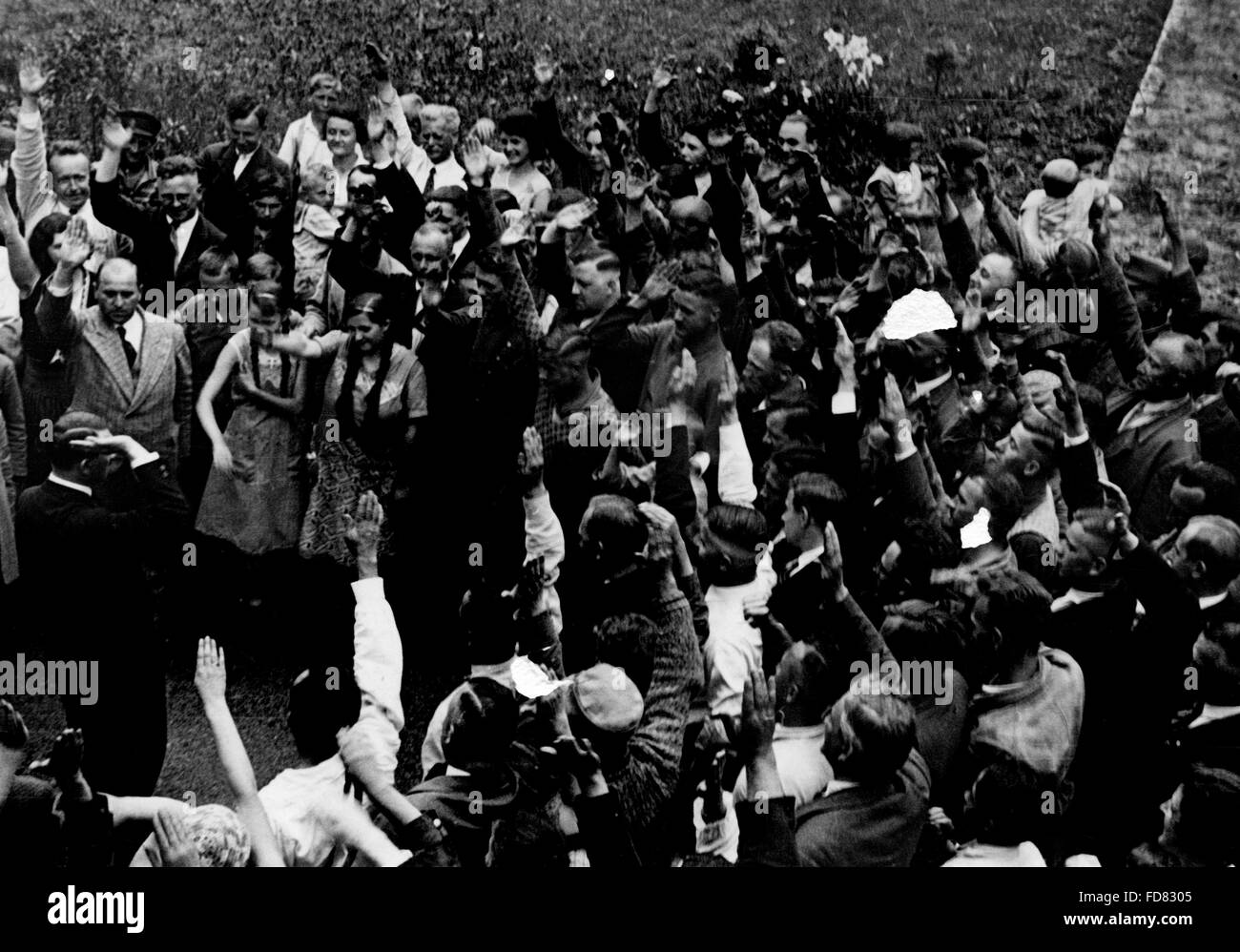 Adolf Hitler amidst an enthusiastic crowd, 1934 Stock Photo - Alamy