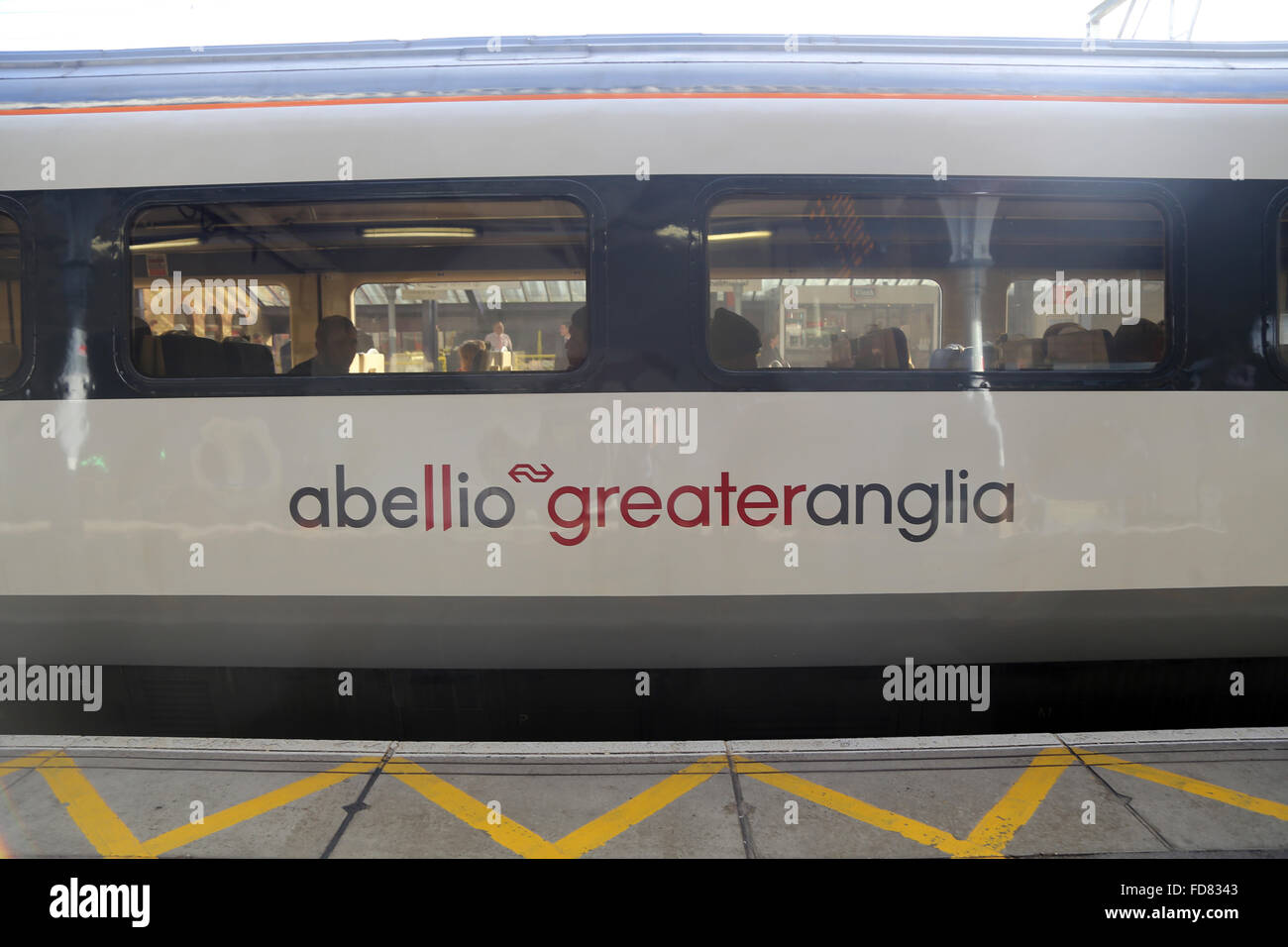 abellio greater anglia train at Chelmsford Station platform electric ...