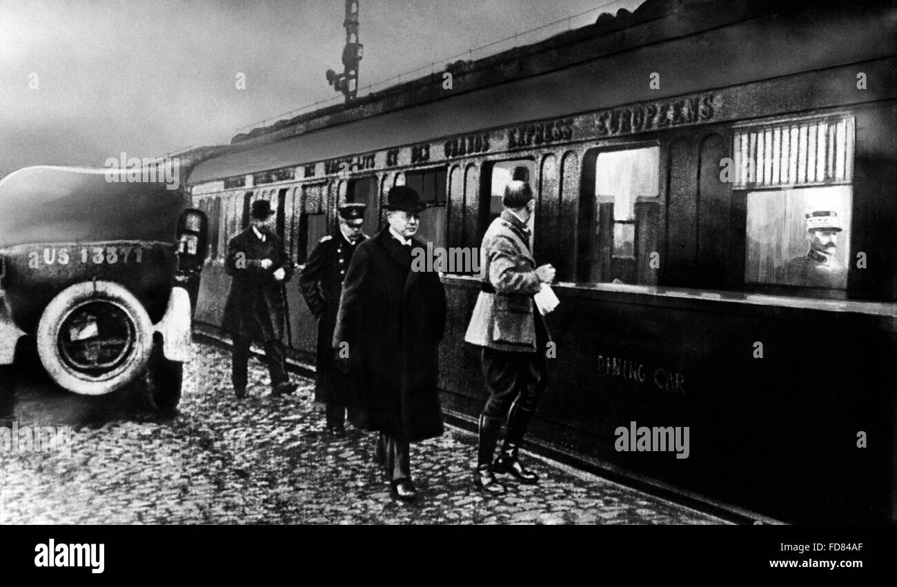 German delegation to the extension of the ceasefire, 1919 Stock Photo ...