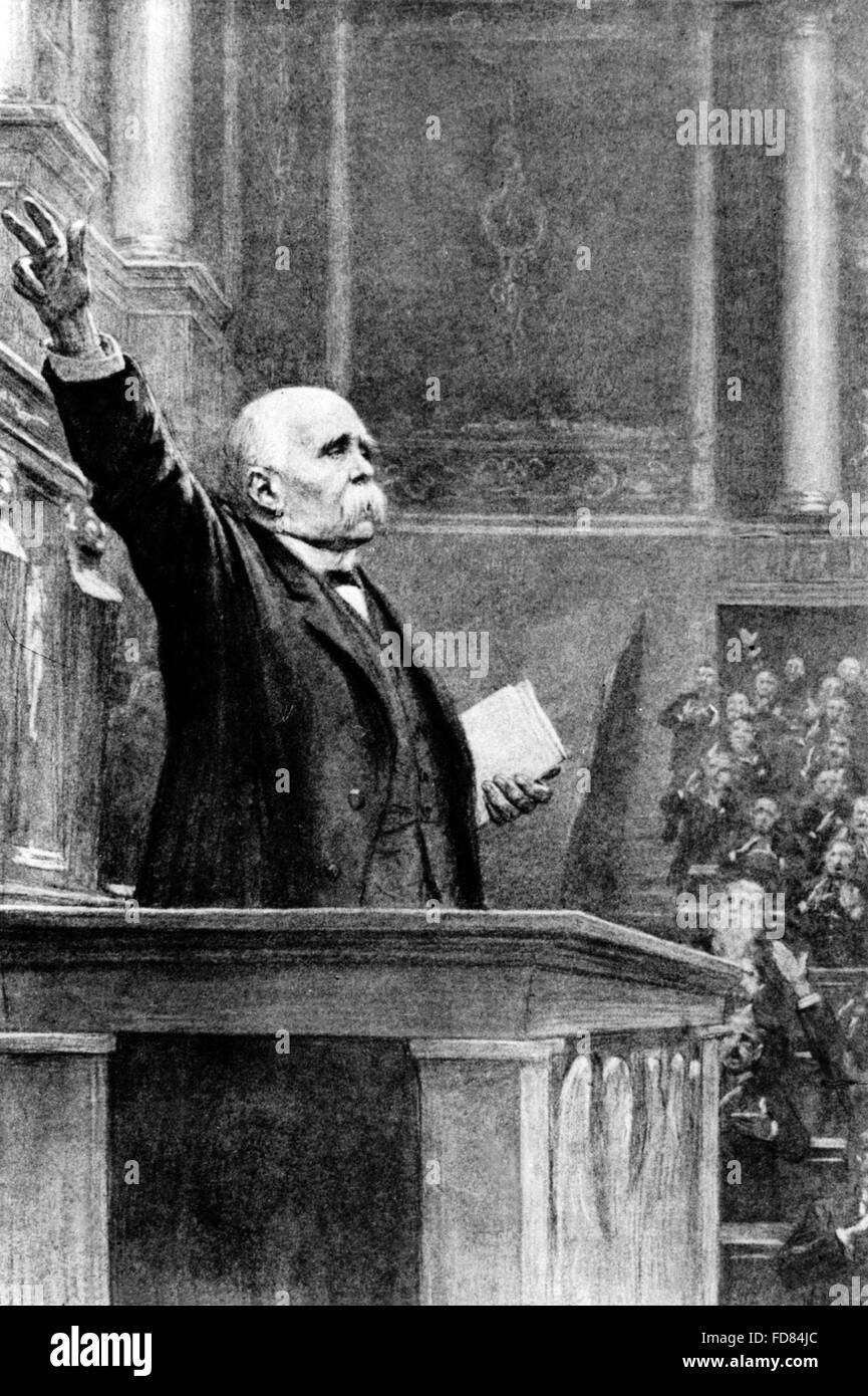 Drawing of Georges Benjamin Clemenceau, 1918 Stock Photo - Alamy