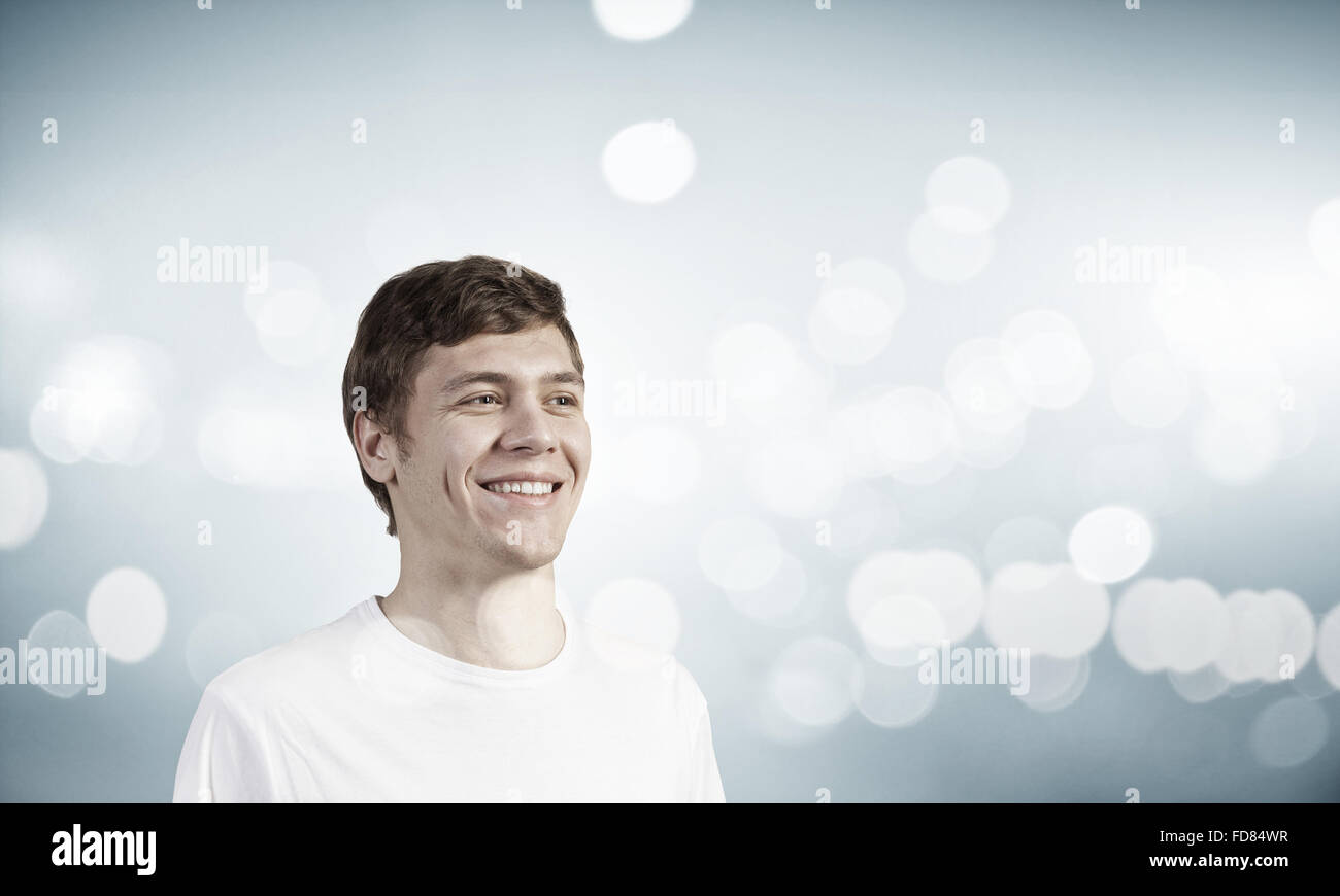 Young man representing soul balance and meditation concept Stock Photo ...