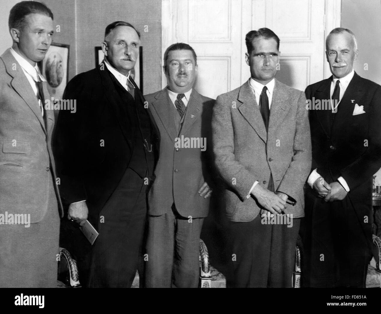 Alfred Leitgen, Karl Haushofer, Dr. Wagner, Rudolf Heß and Prinz of ...