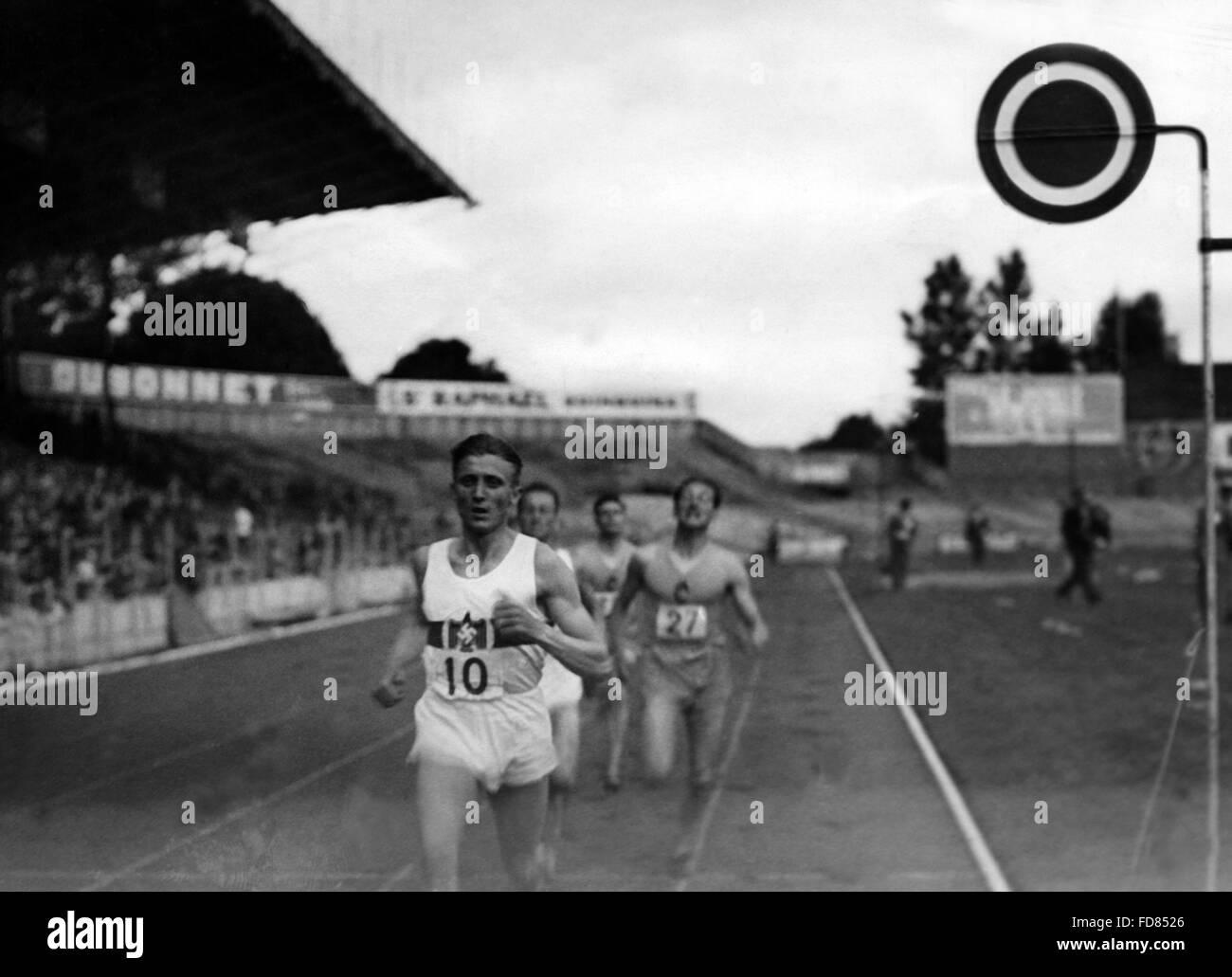 Portrait of Rudolf Harbig during a competition, 1938 Stock Photo - Alamy