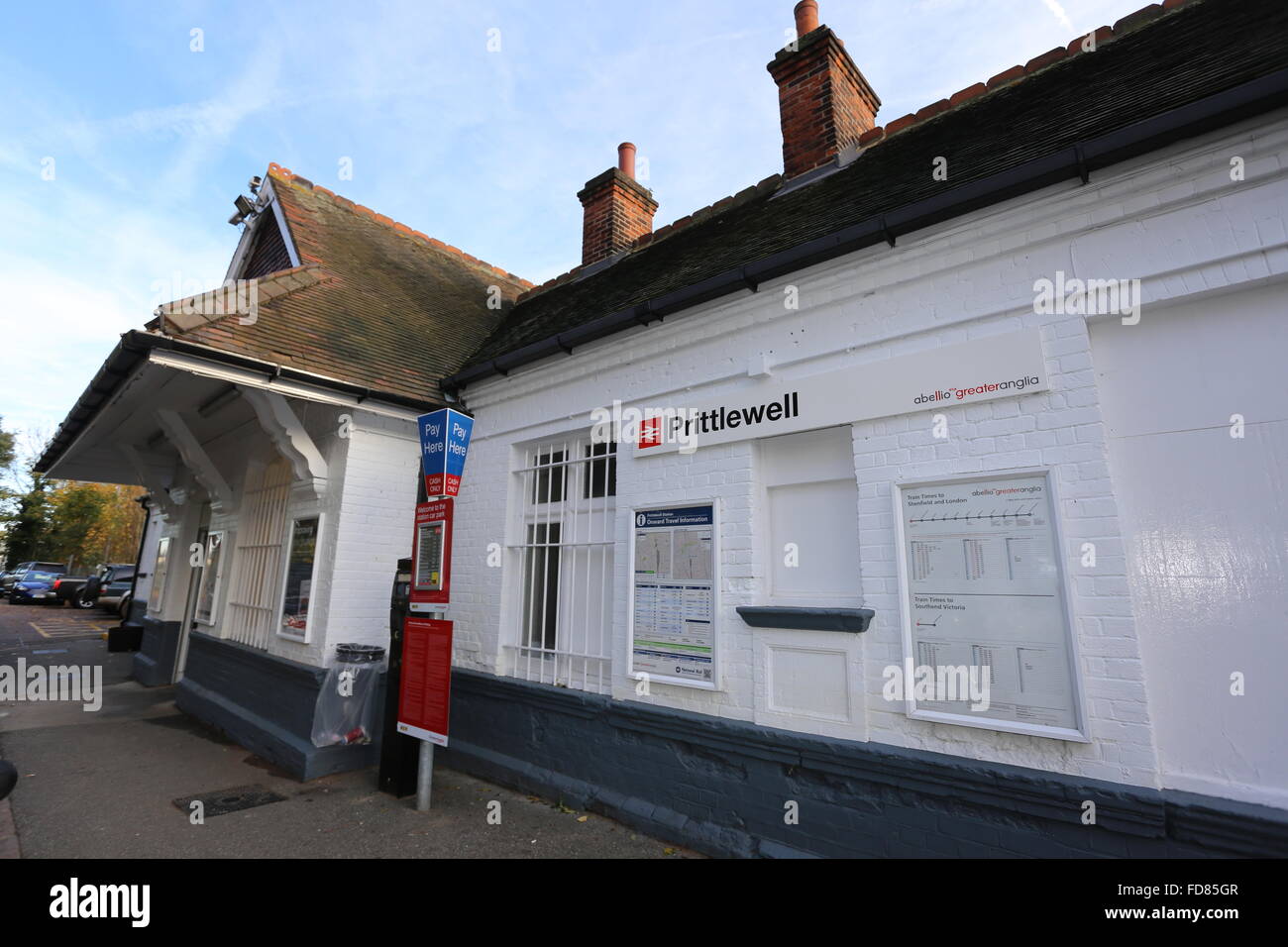 Prittlewell train station in Essex Abellio Greater Anglia AGA platforms ...