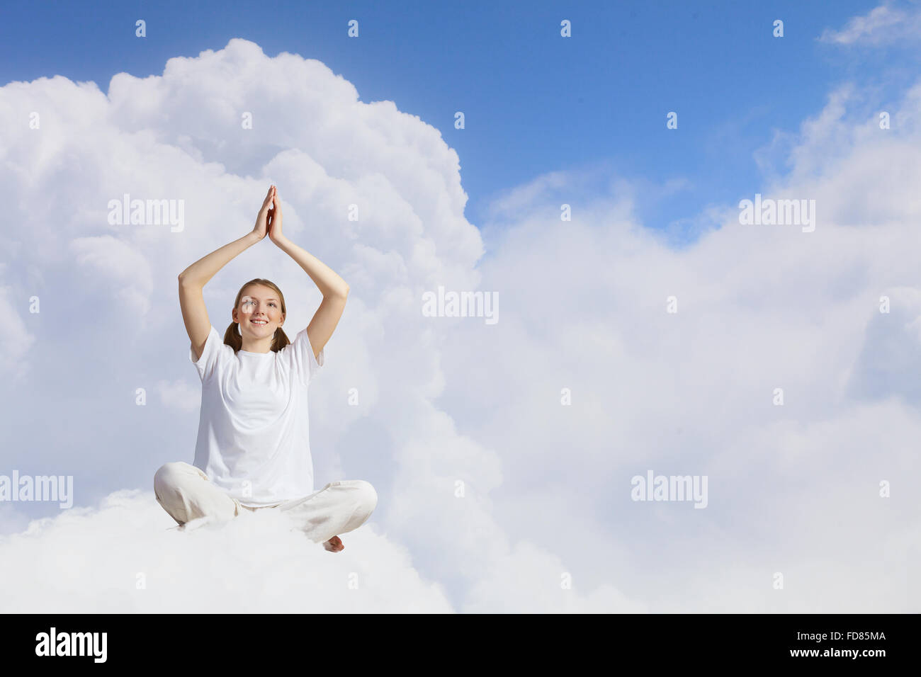 Young woman representing soul balance and meditation concept Stock ...