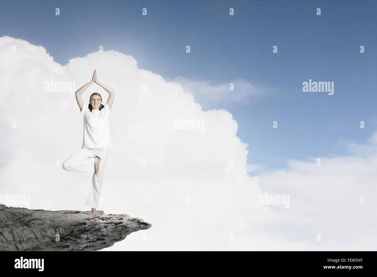 Young woman representing soul balance and meditation concept Stock ...