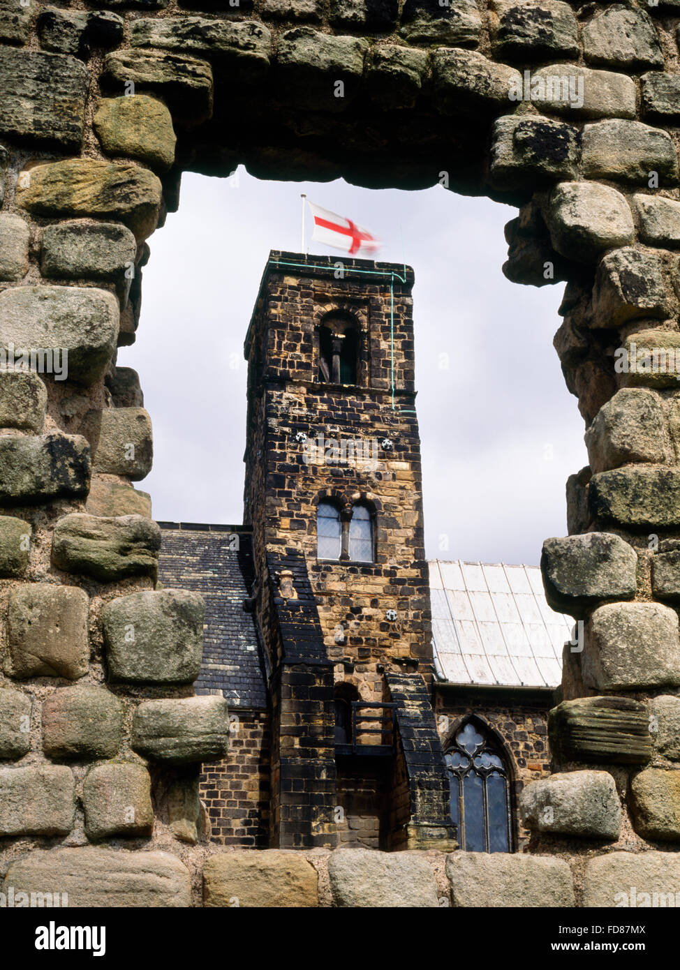 C11th Norman tower linking C7th Saxon chancel & Victorian nave, St Paul ...