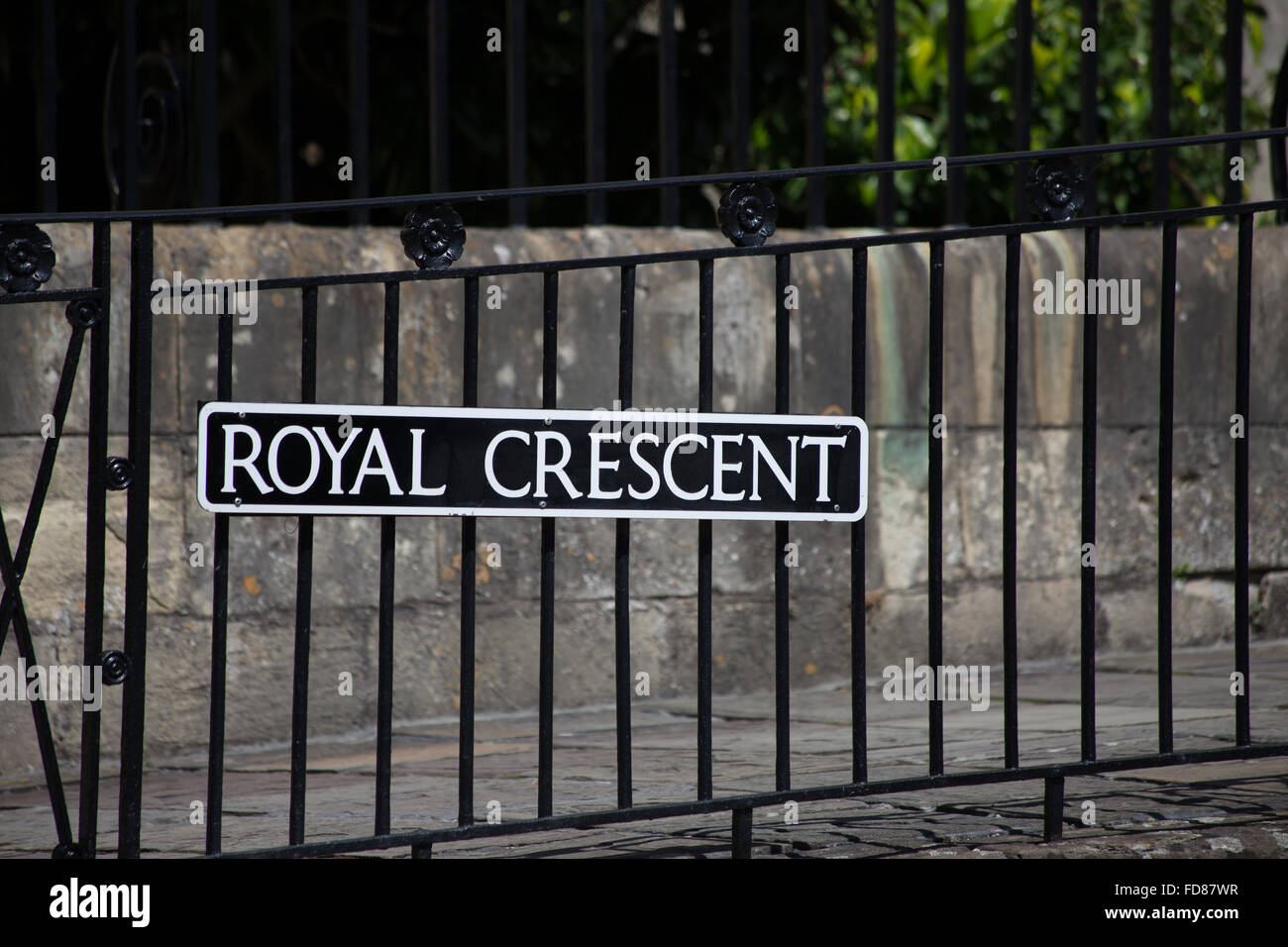 The Royal Crescent street sign, The City of Bath, Roman World Heritage ...