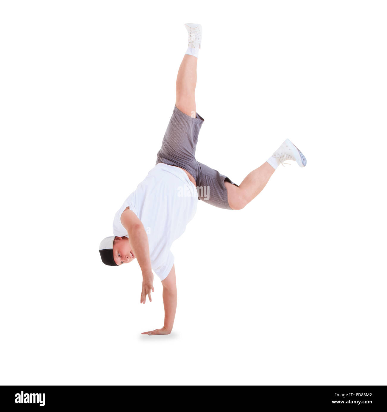 Teenager dancing break dance in action Stock Photo - Alamy