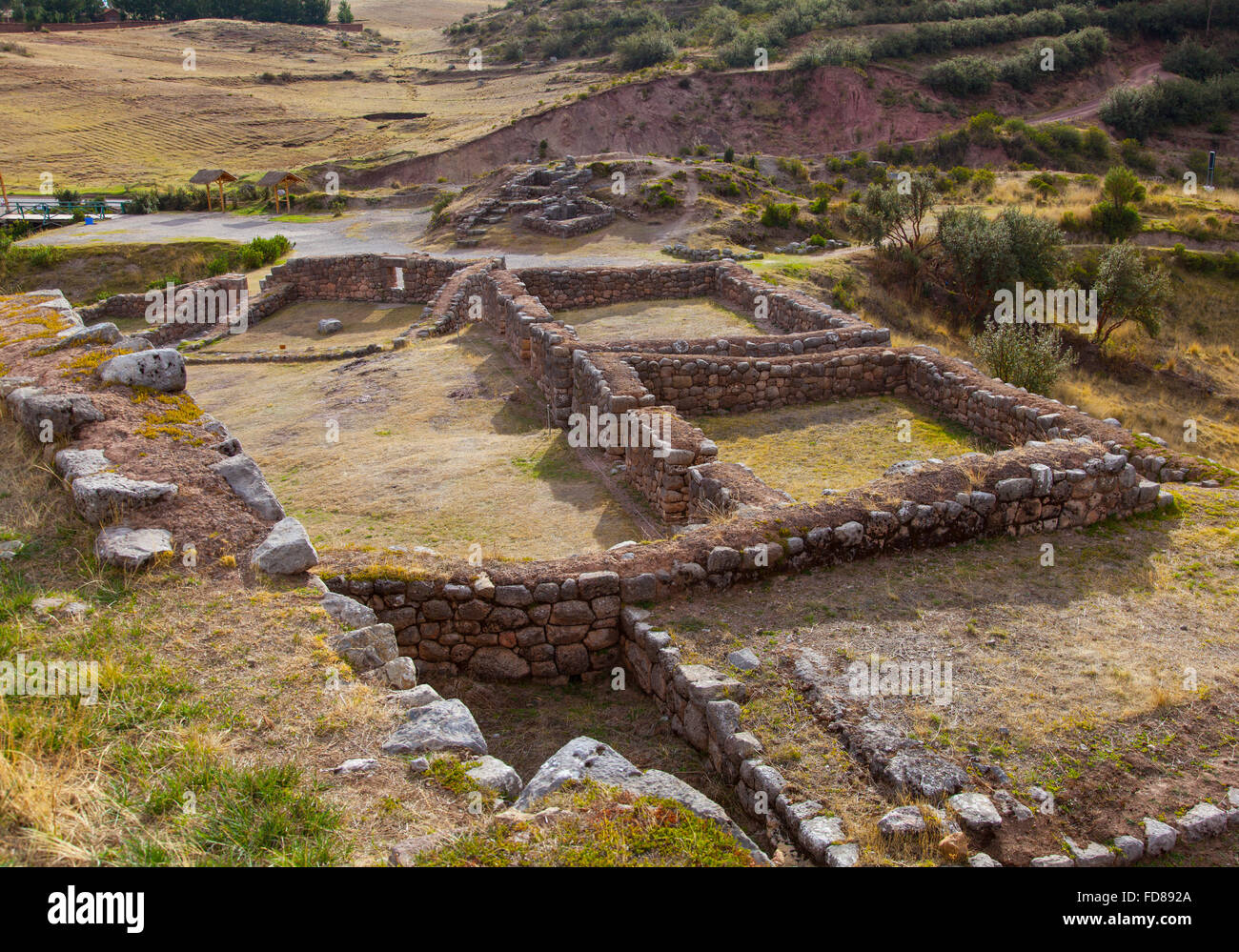 Inca ruins at Puka Pucara, Peru Stock Photo - Alamy