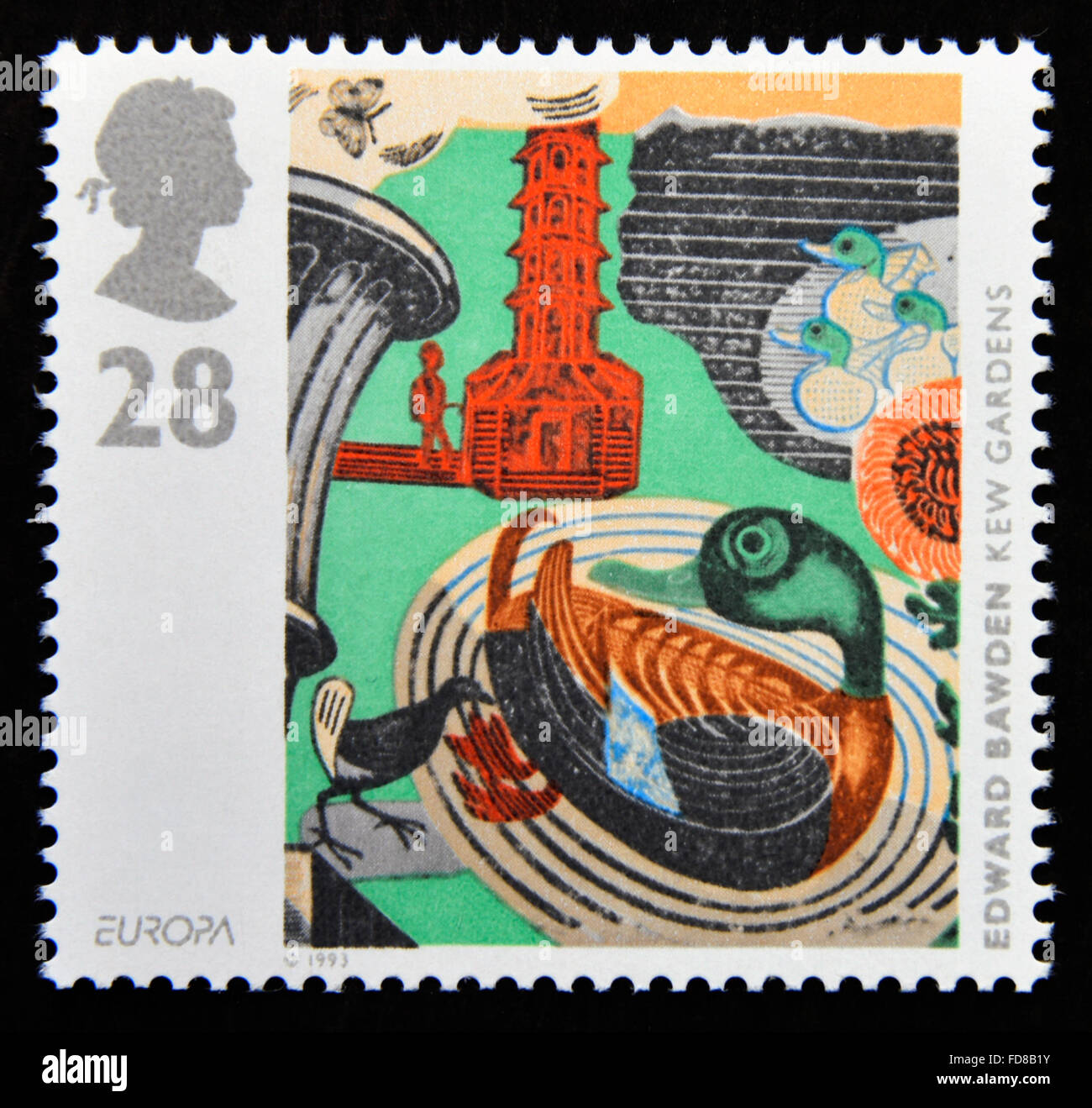 Postage stamps. Great Britain. Queen Elizabeth II. 1993. Europa ...