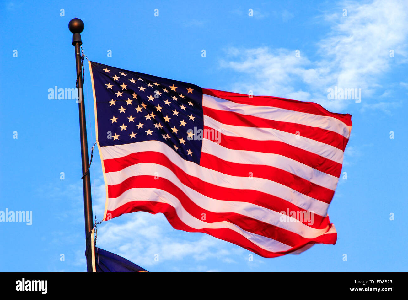 American flag flying on Capitol Hill in Salt Lake City, Utah Stock ...