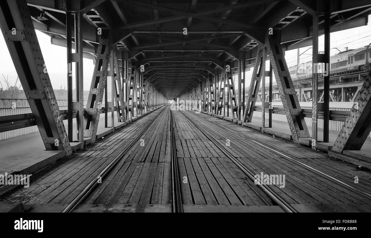 Empty Bridge In City Stock Photo - Alamy