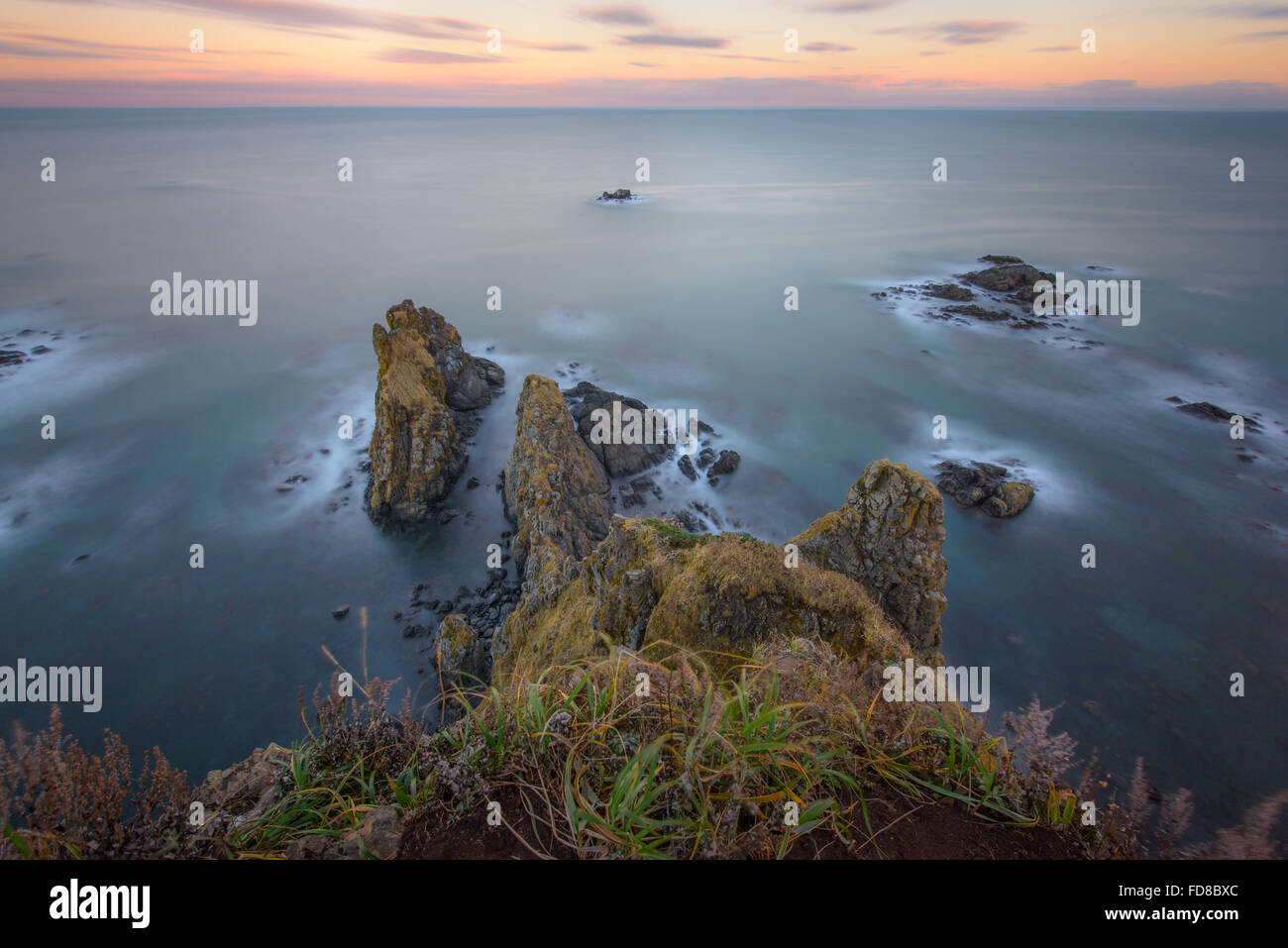 Rocks, sunrise, sunset at sea. Sakhalin Island, Russia Stock Photo - Alamy