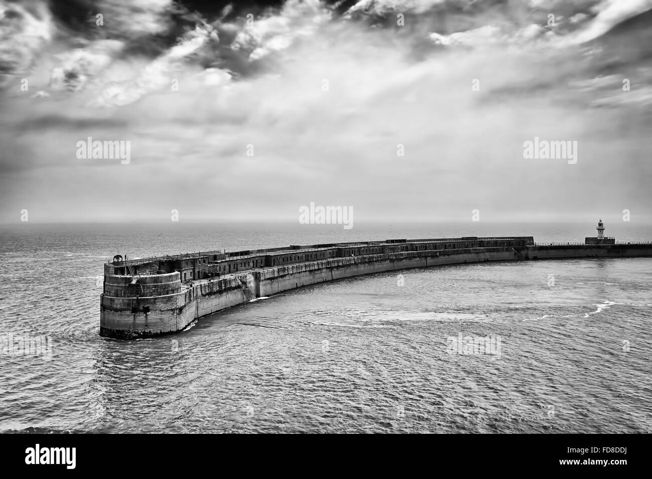 View Of Concrete Groyne Stock Photo - Alamy