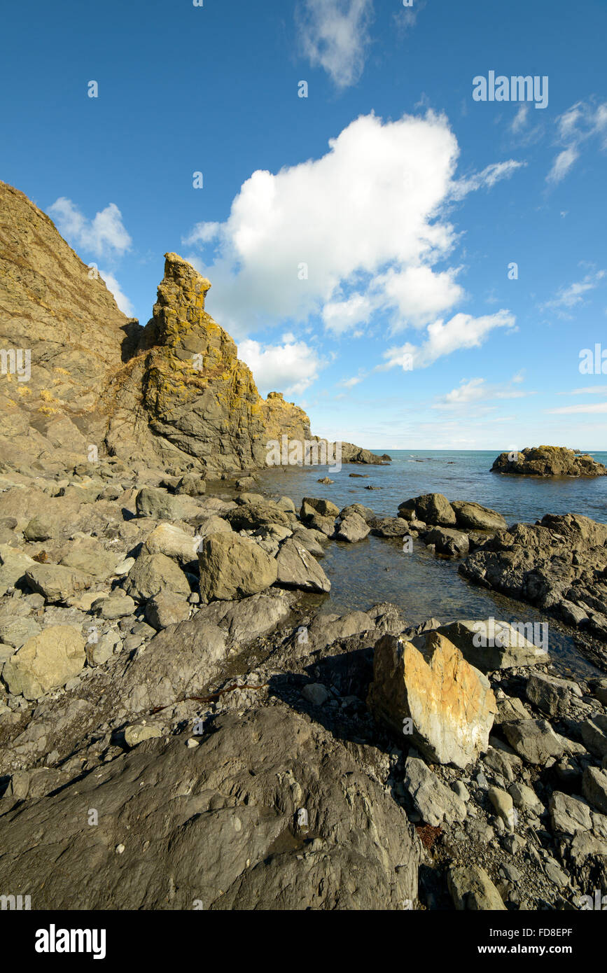 Rocks, sunrise, sunset at sea. Sakhalin Island, Russia Stock Photo - Alamy