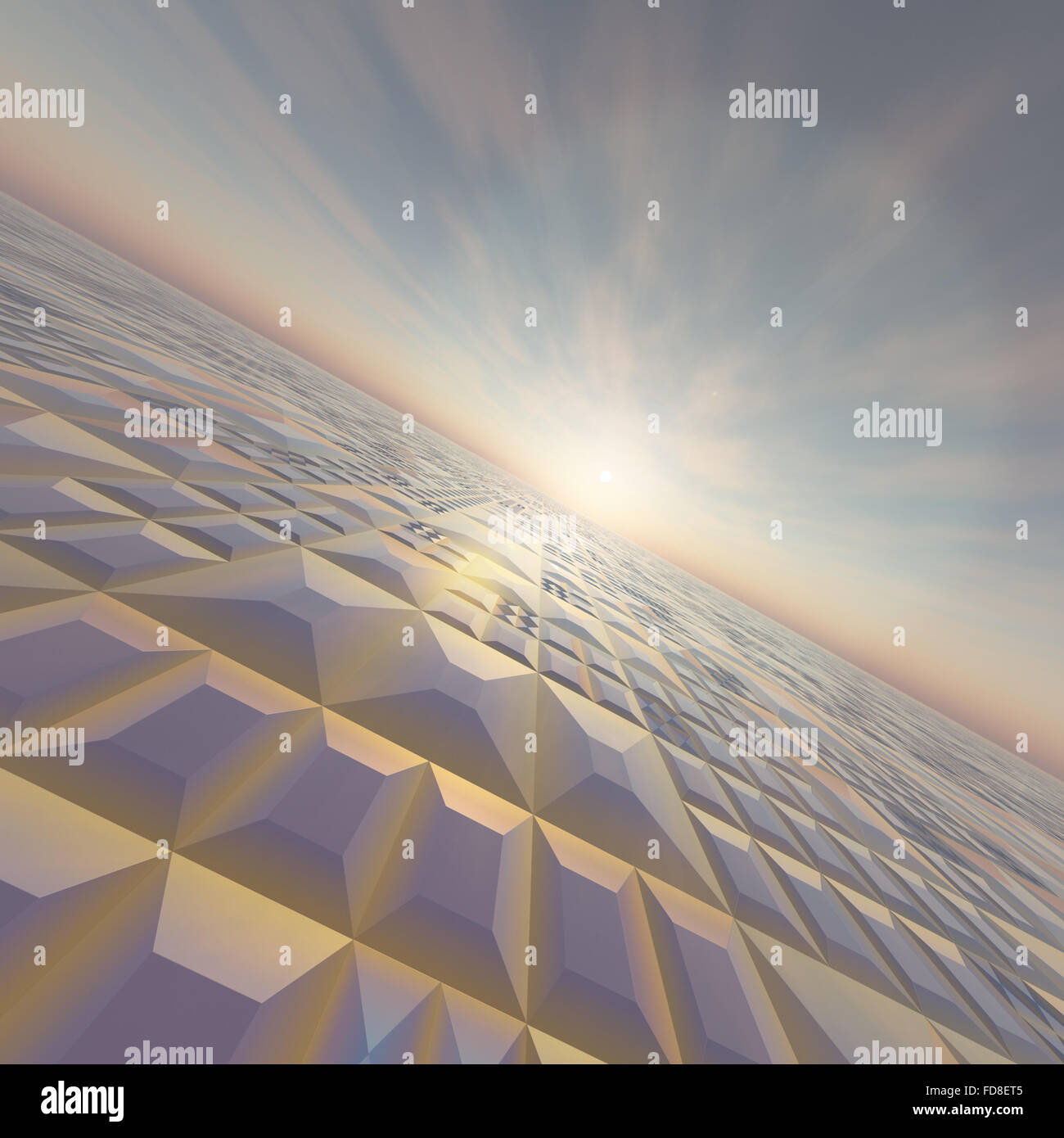 A technology grid horizon background Stock Photo - Alamy