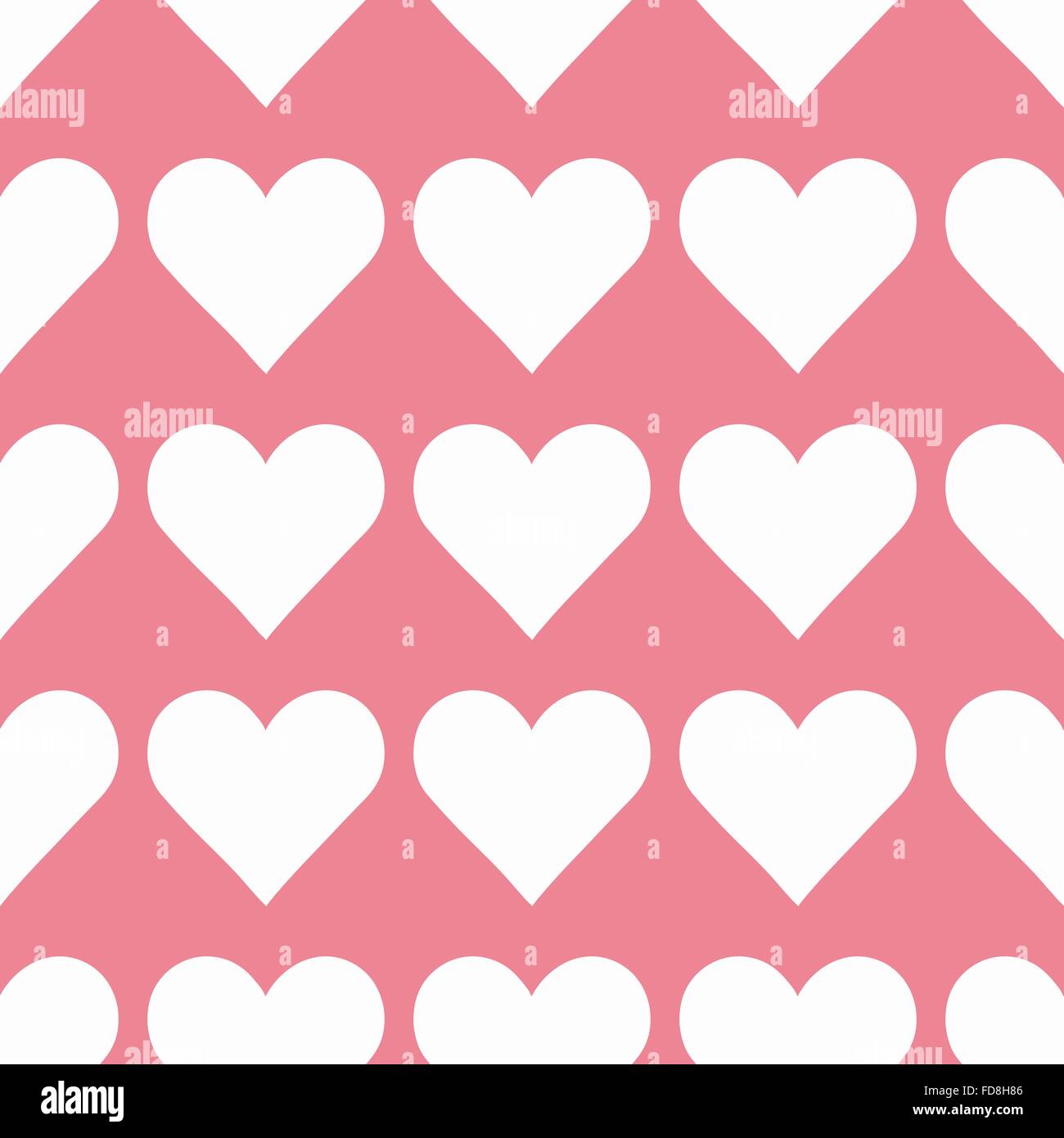 Seamless pattern with white hearts Stock Vector Image & Art - Alamy