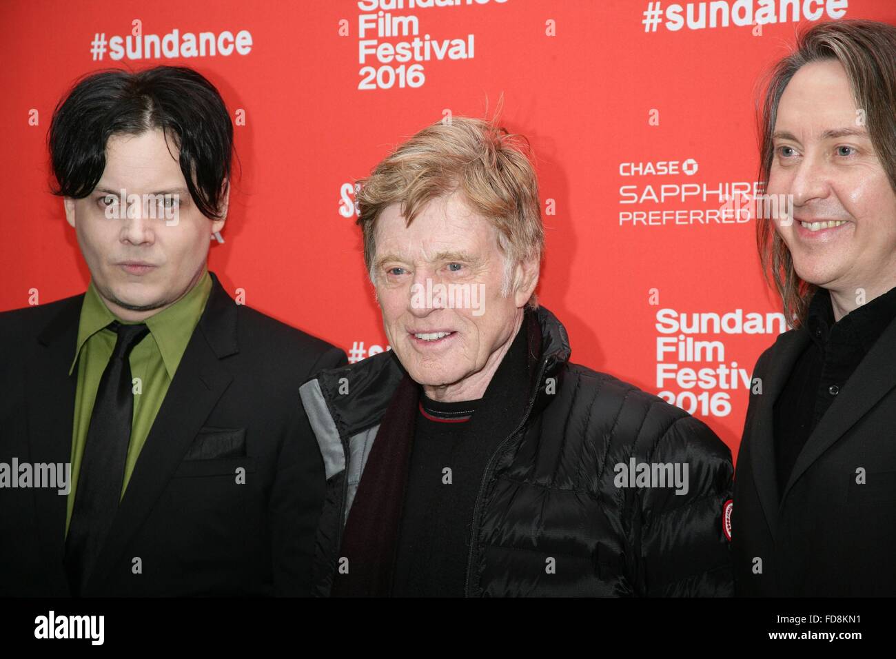 Park City, UT, USA. 28th Jan, 2016. Jack White, Robert Redford, Bernard ...