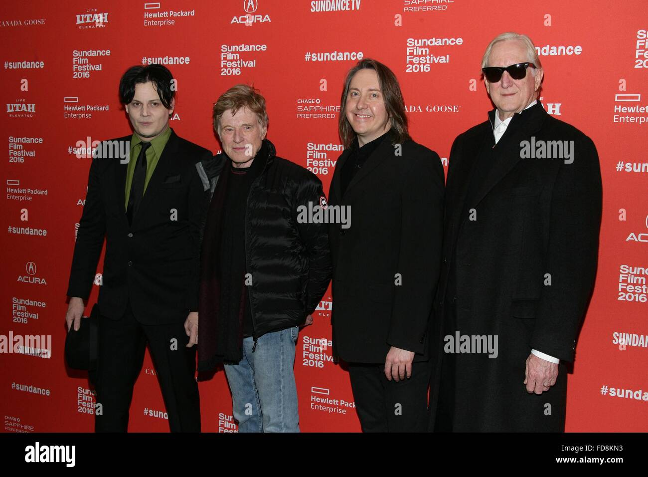 Park City, UT, USA. 28th Jan, 2016. Jack White, Robert Redford, Bernard ...