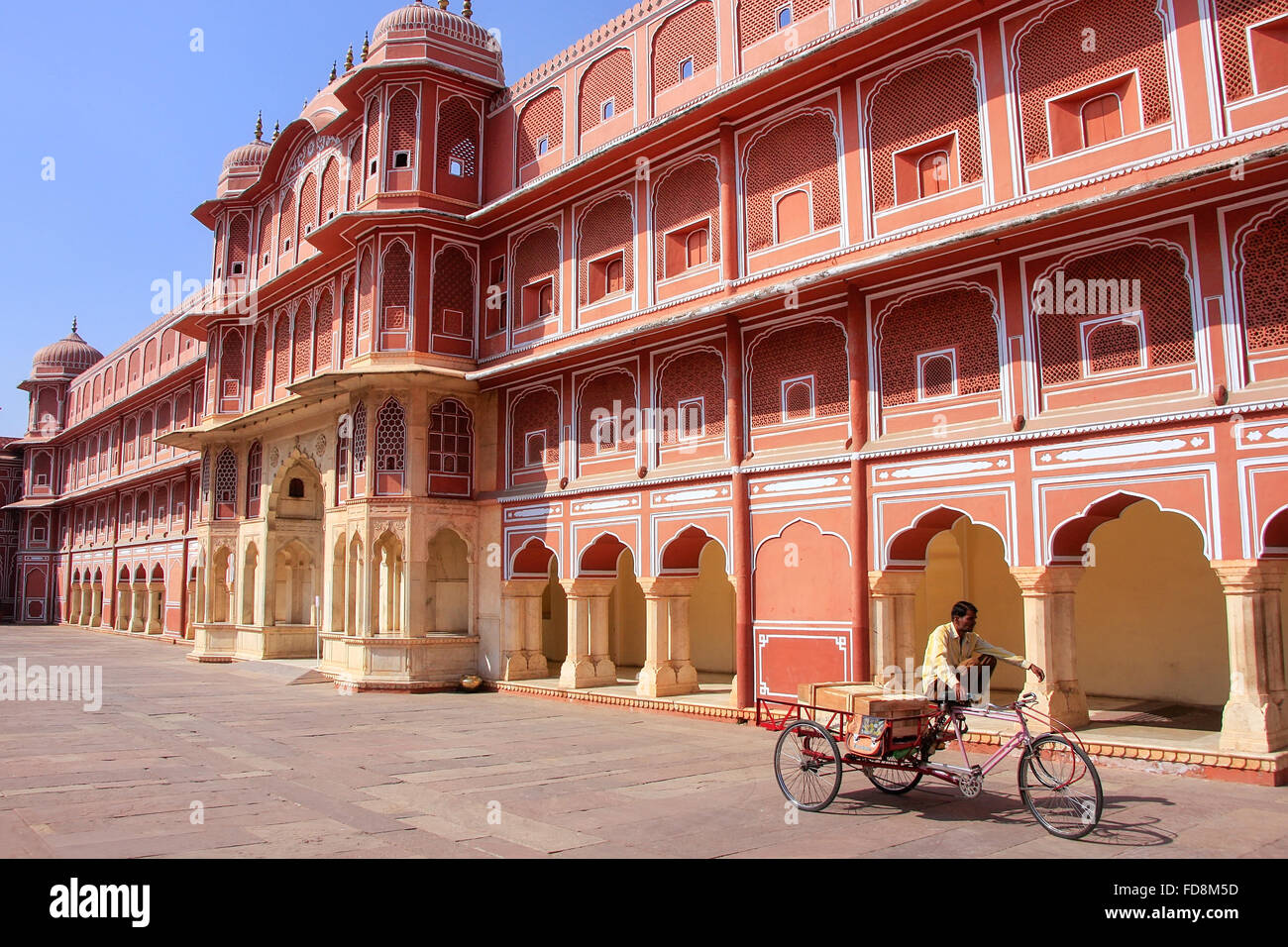 Chandra Mahal in Jaipur City Palace, Rajasthan, India. Palace was the ...