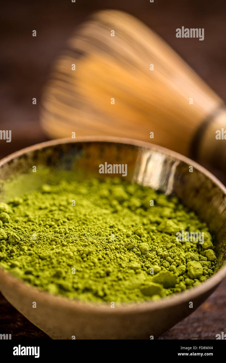 Matcha green tea powder close hi-res stock photography and images - Alamy