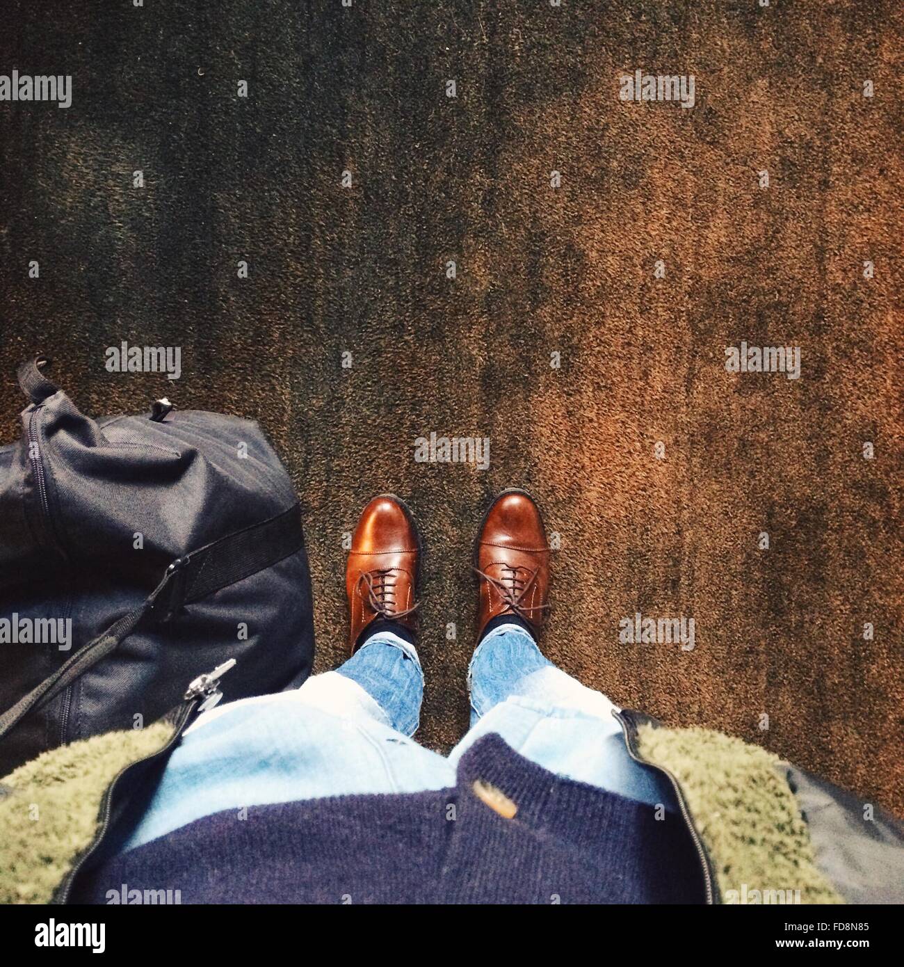 Low Section Of Person Standing On Street Stock Photo - Alamy