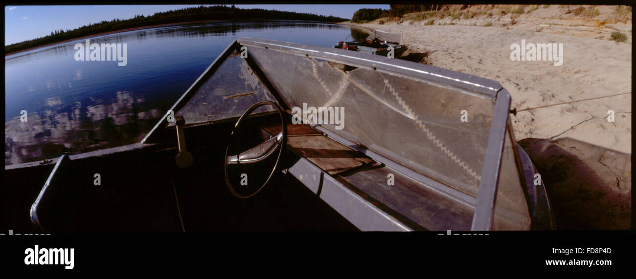 Panoramic View Of Vehicle Near Lake Stock Photo - Alamy