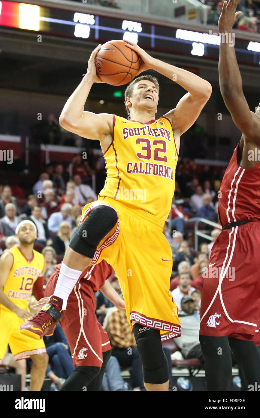 Los Angeles, CA, USA. 28th Jan, 2016. USC Trojans forward Nikola ...