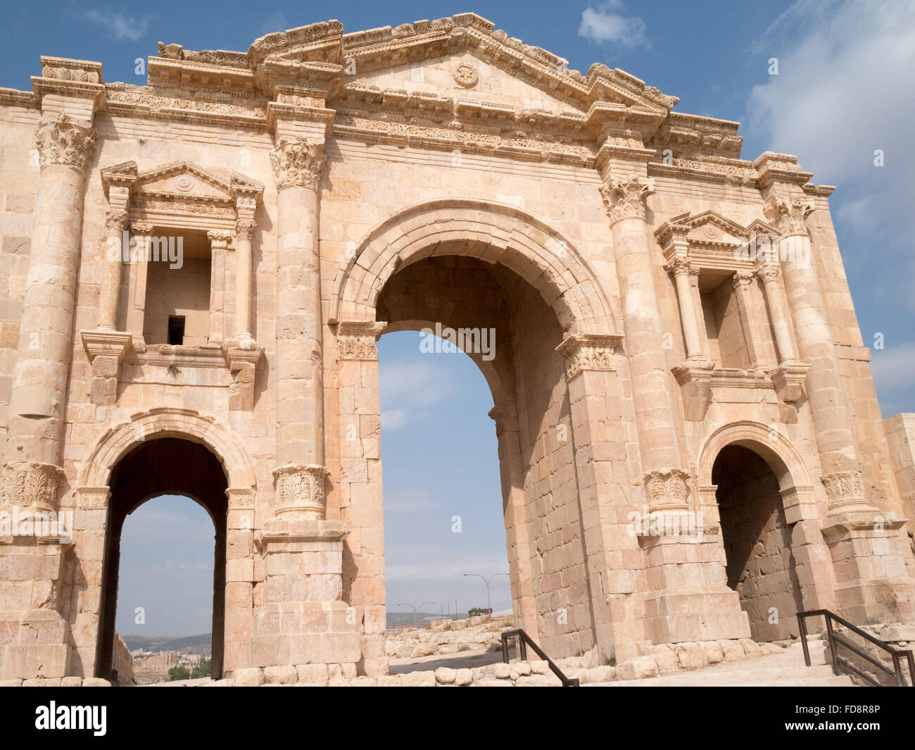 Arch of Hadrian, Jerash Stock Photo - Alamy