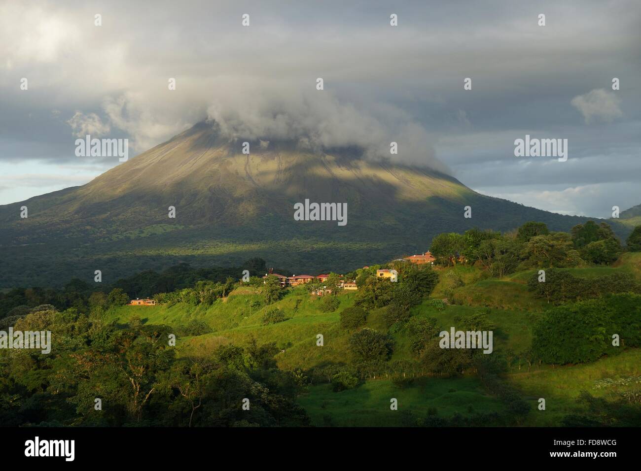 Volcano smoke houses hi-res stock photography and images - Alamy