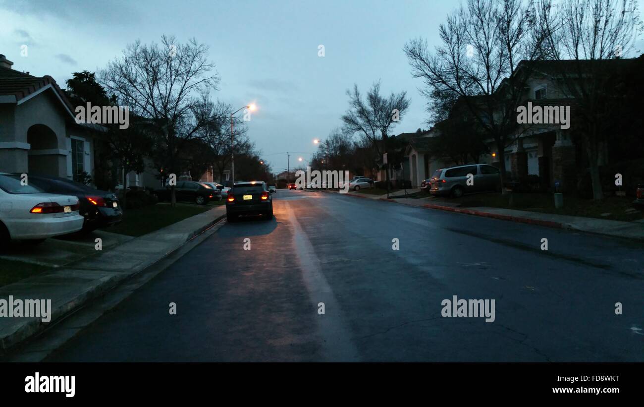 Car Suburban Road High Resolution Stock Photography and Images - Alamy