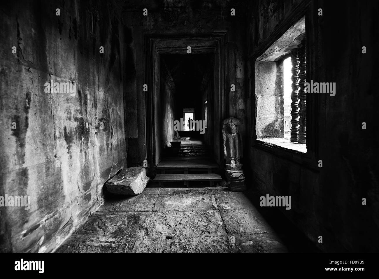 Corridor Of Old Building Stock Photo - Alamy