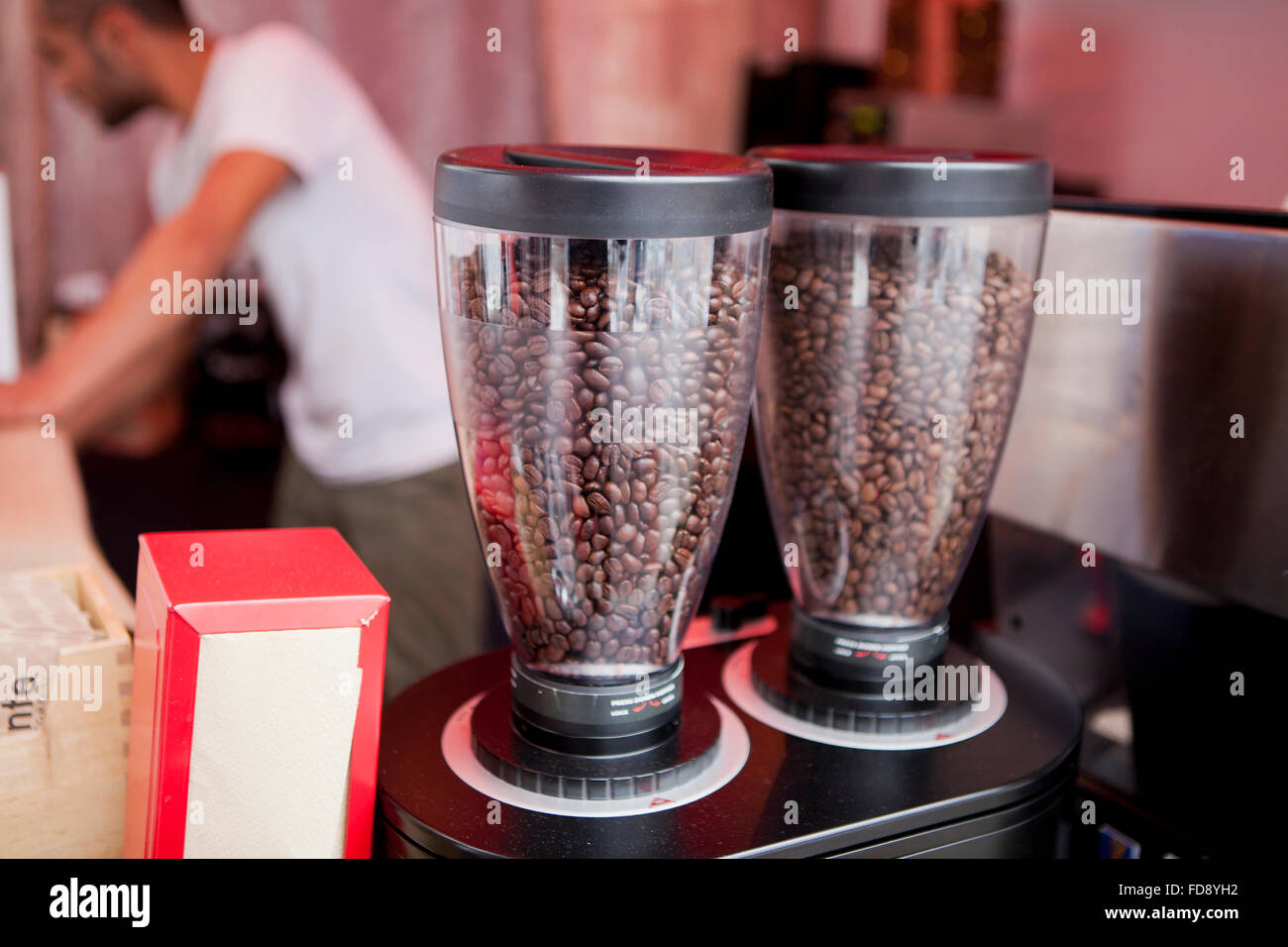 Coffee grinders at coffee shop - USA Stock Photo - Alamy
