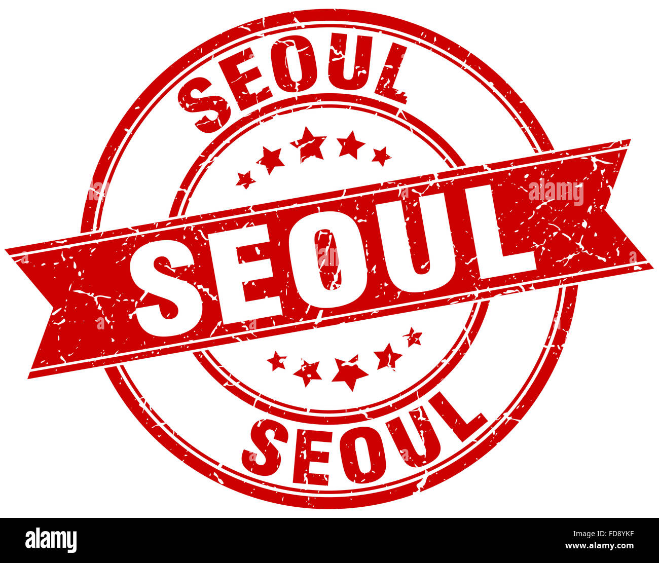Red seoul stamp hi-res stock photography and images - Alamy
