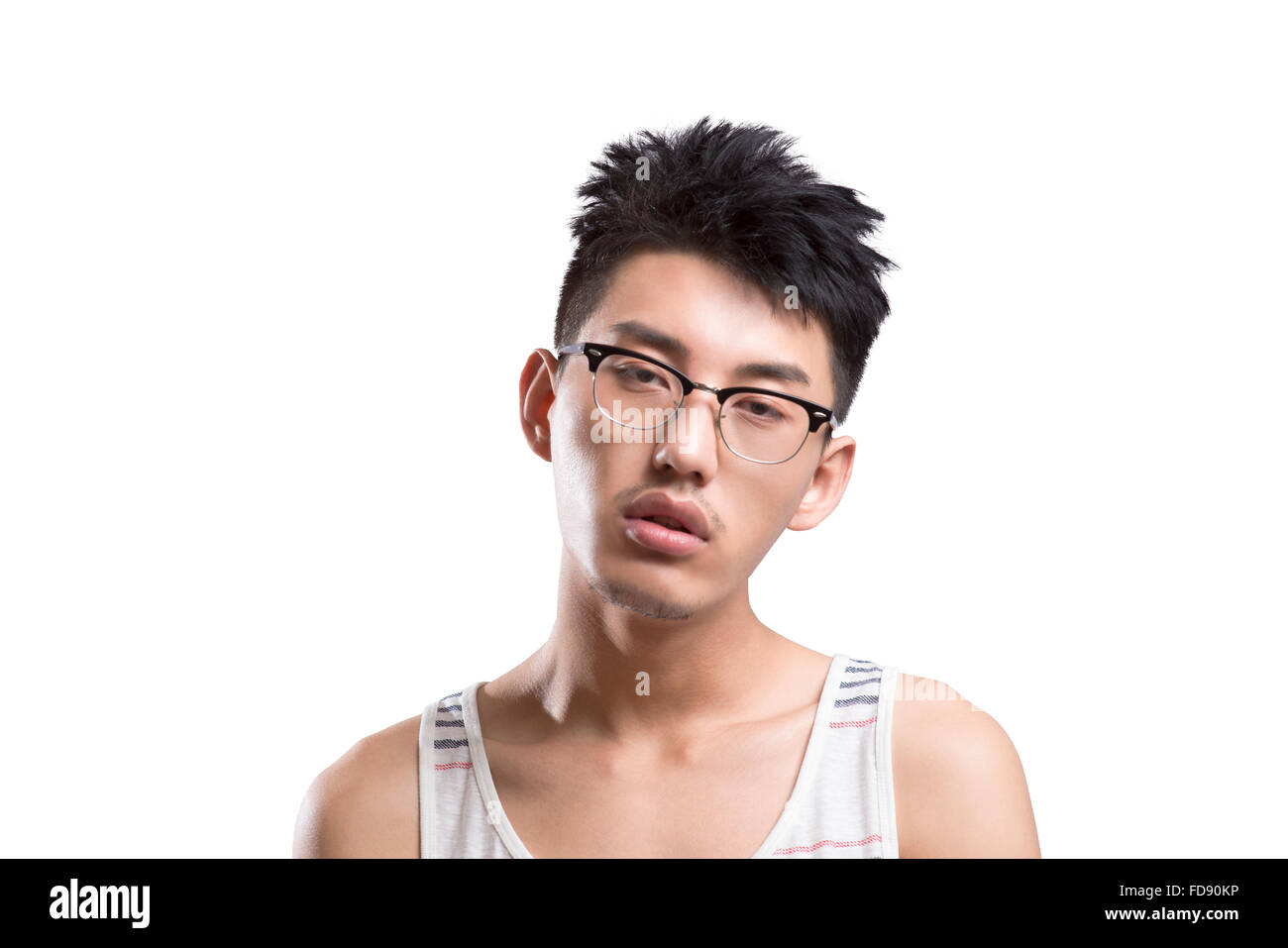 Portrait of young man depressed Stock Photo - Alamy
