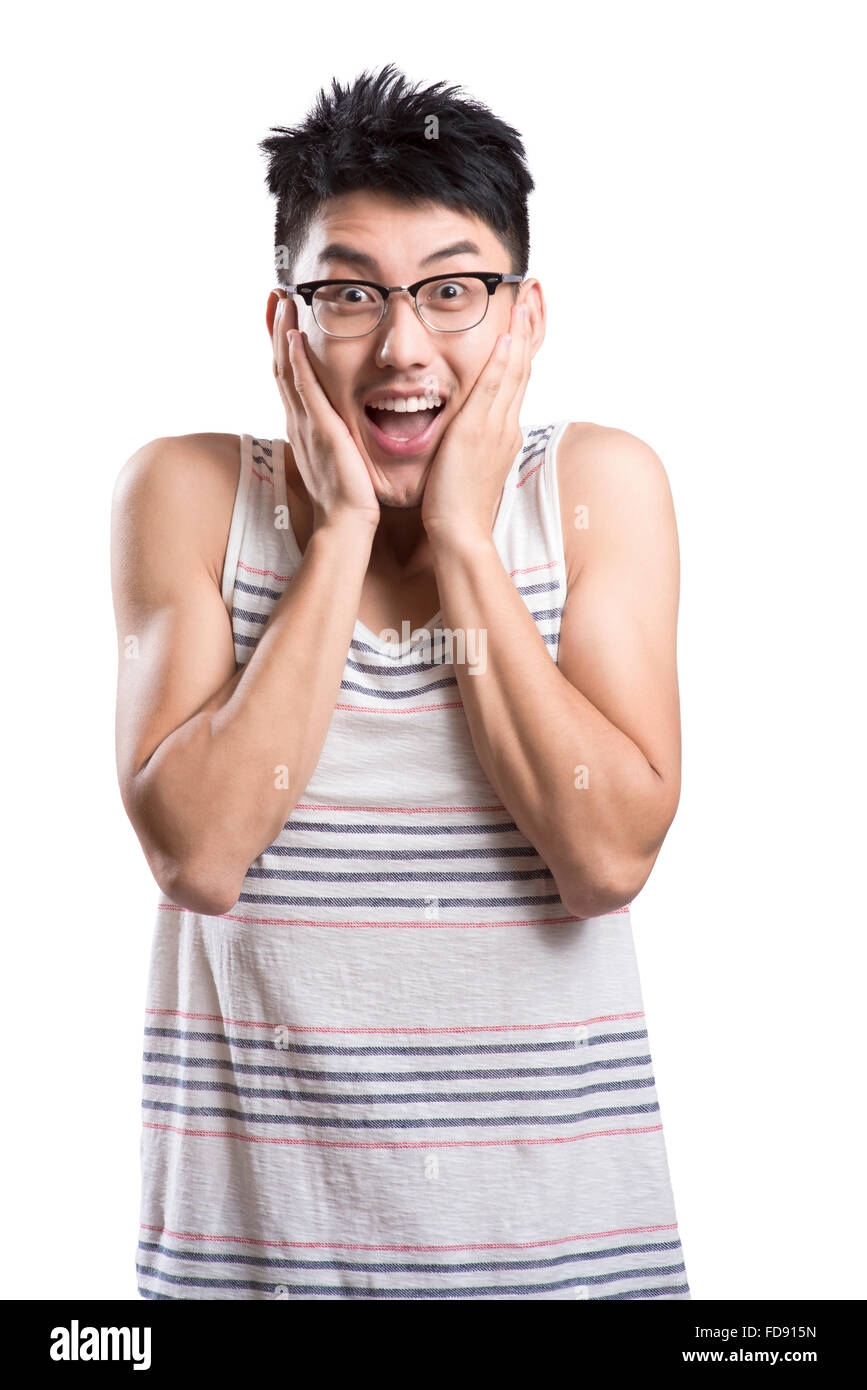 Man surprised expression touching hi-res stock photography and images ...