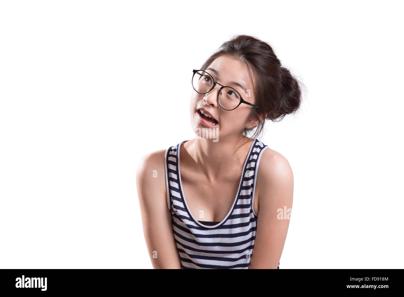 Portrait of young woman contemplating Stock Photo - Alamy