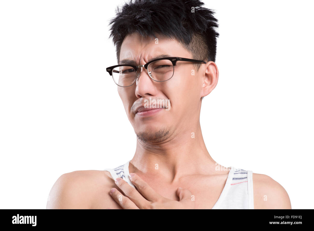 Portrait of young man disgusted Stock Photo - Alamy