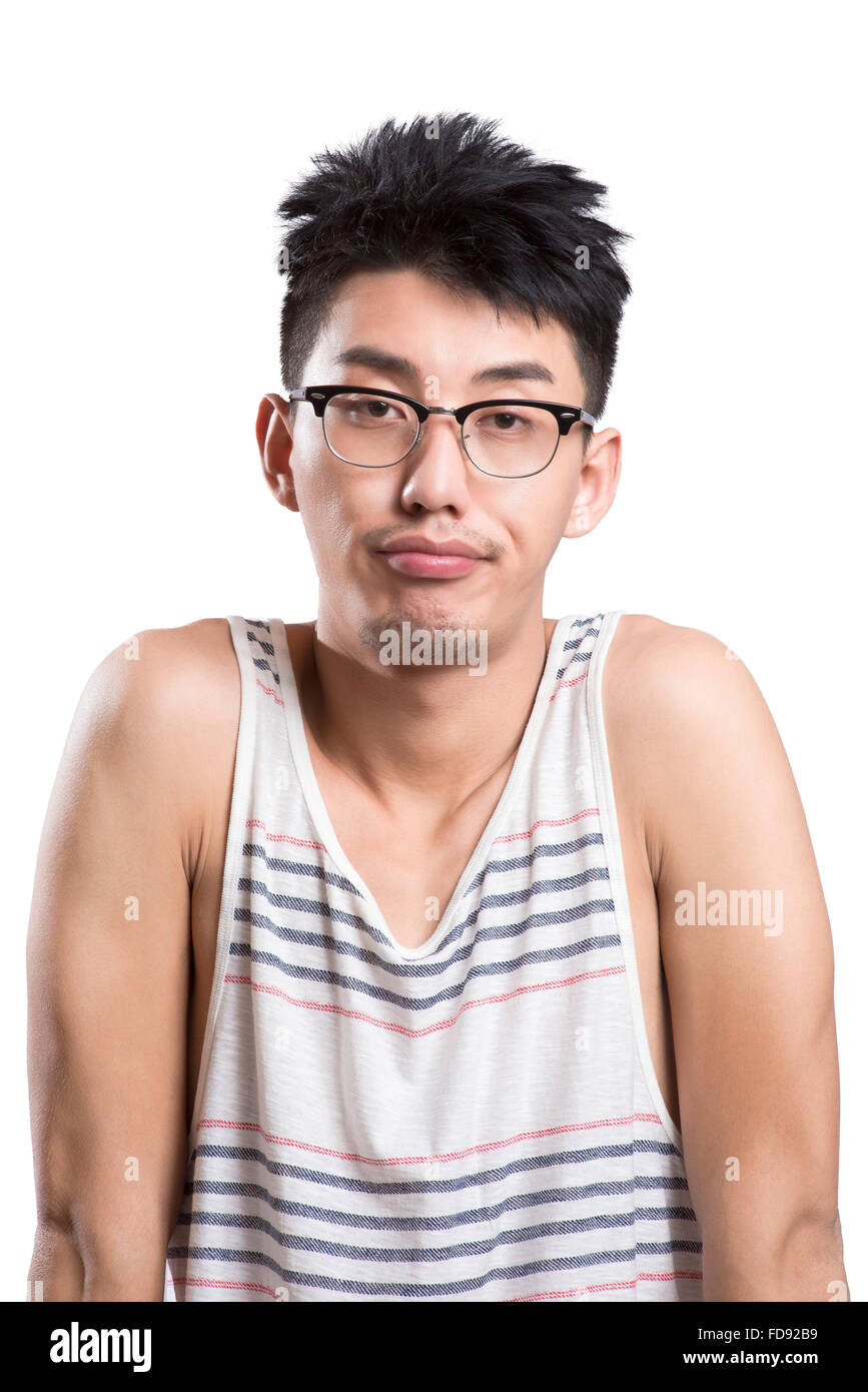 Portrait of young man depressed Stock Photo - Alamy