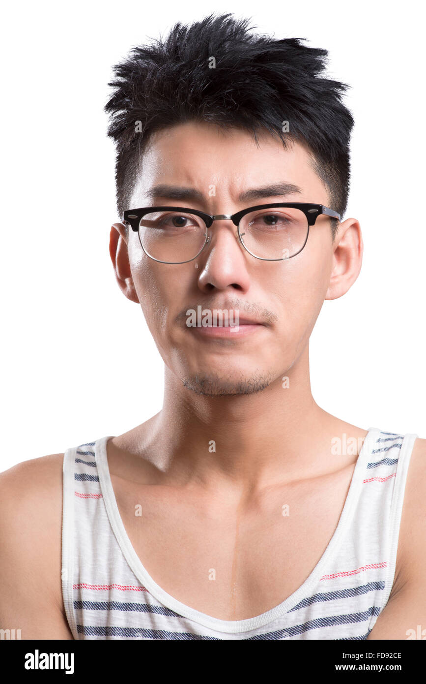 Mourning crying head shot hi-res stock photography and images - Alamy