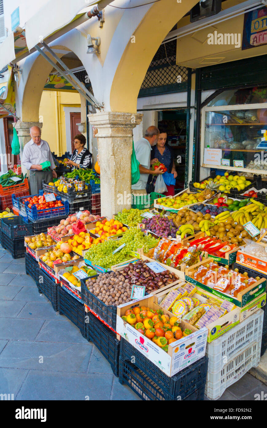 Corfu town market hi-res stock photography and images - Alamy