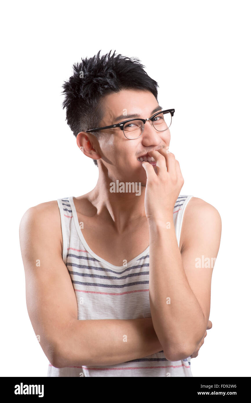 Man hand over mouth laughing hi-res stock photography and images - Alamy