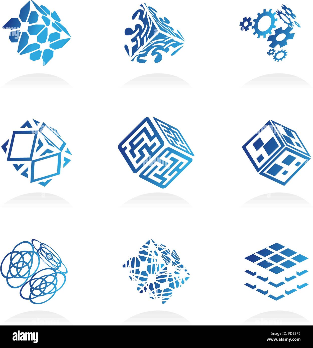 Abstract intellectual technology signs Stock Vector Image & Art - Alamy