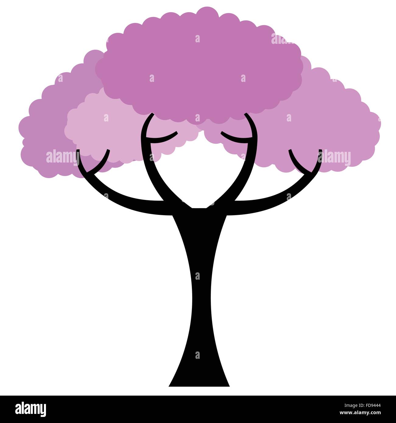 Colorful tree isolated on white background Stock Vector Image & Art - Alamy